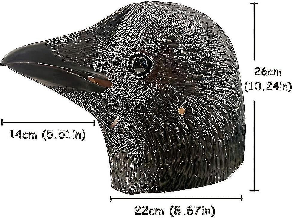Crow Mask Animal Latex Full Head Realistic Bird Masks Fancy Dress For ...