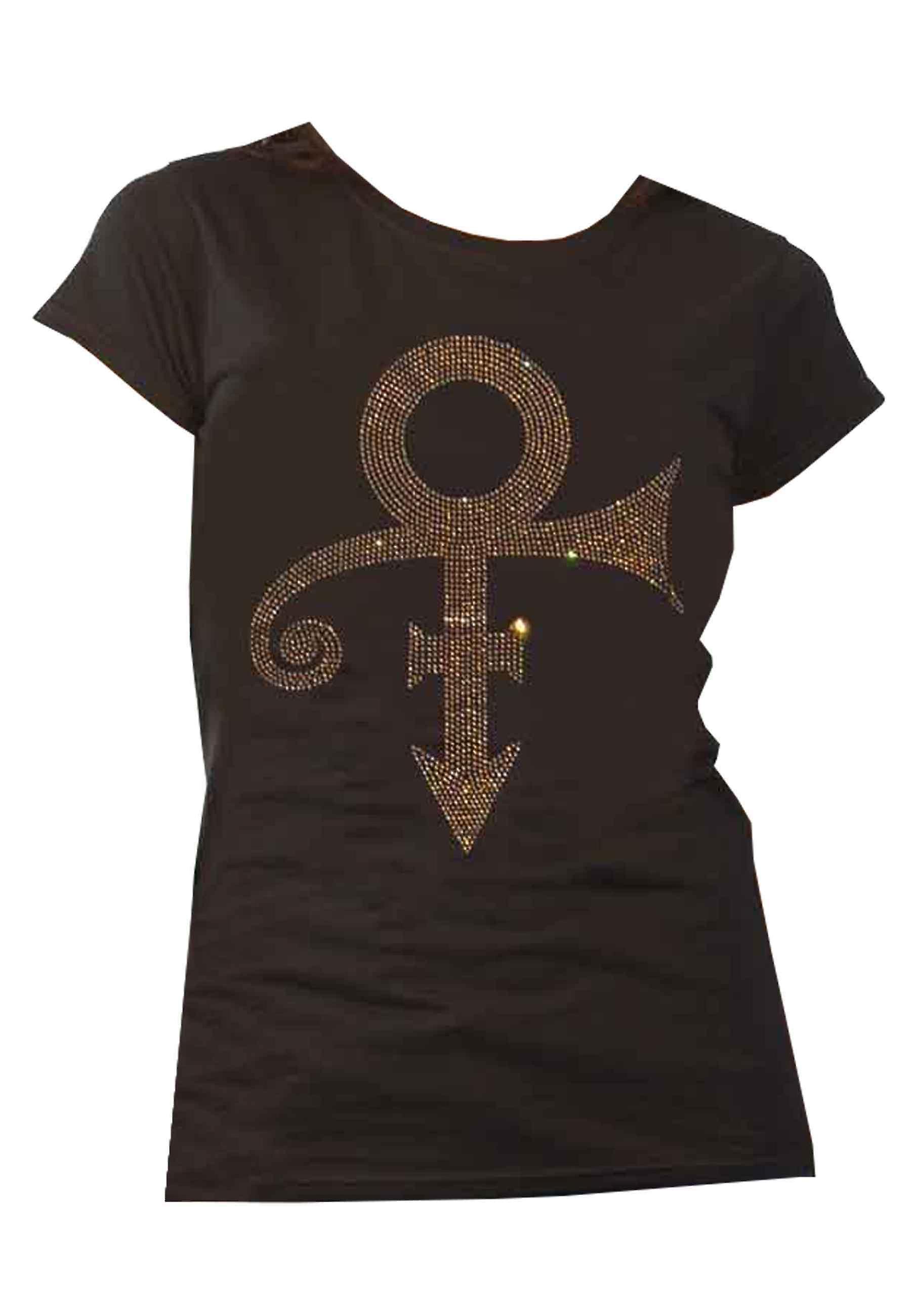 Prince Gold Symbol Diamante Skinny T Shirt | Fruugo US