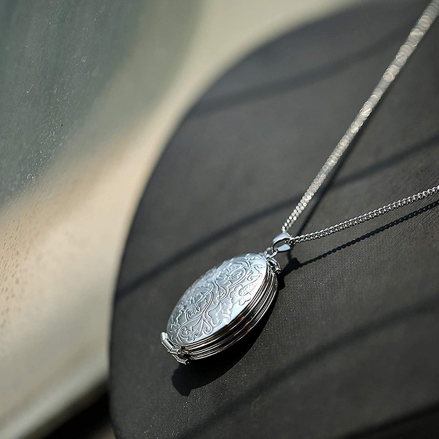 Heytea Expanding Photo Locket Necklace Pendant 4 Pictures Chain ...