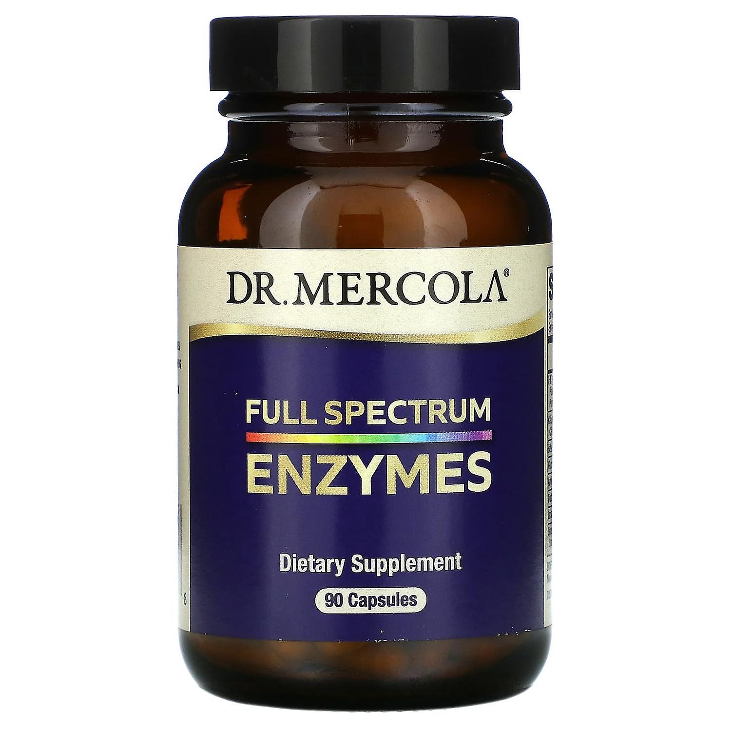 Dr. Mercola, Enzymes, Full Spectrum, 90 Capsules | Fruugo UK