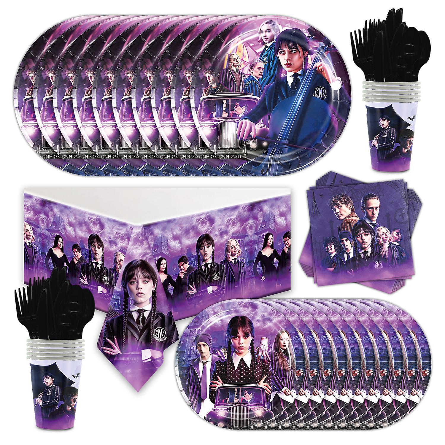 Wednesday Addams Party Decorations Cake Plate Topper Decorative Supply ...
