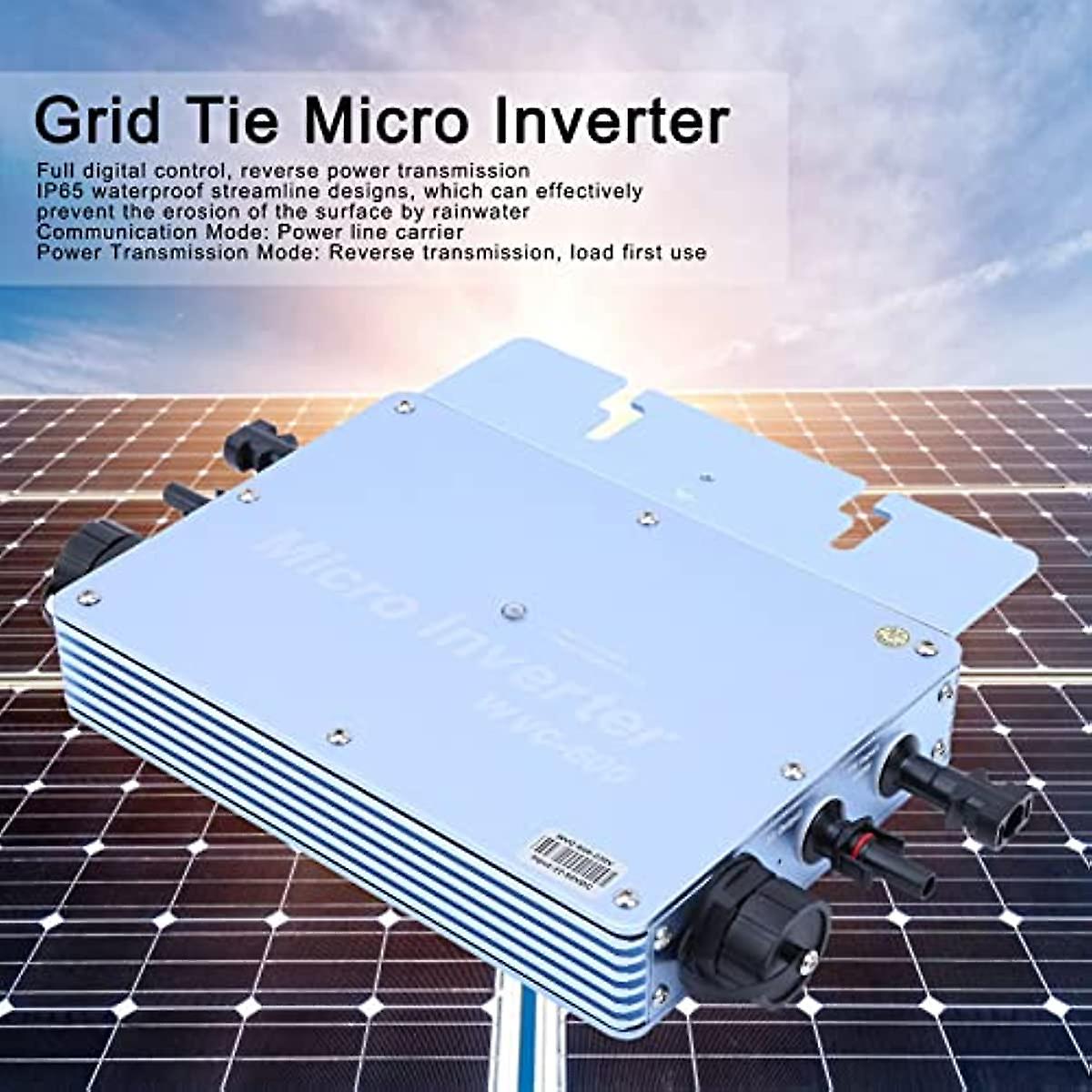 600W 220v Grid Tie Inverter, Stackable Outdoor Waterproof Smart Micro ...