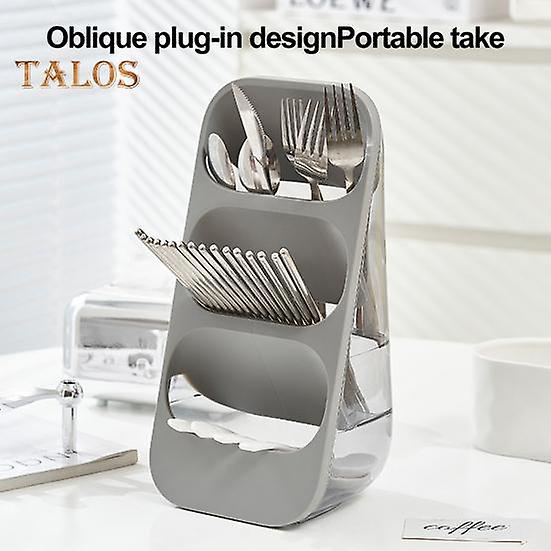 Cutlery Holder High Capacity Storage Compartment Convenient 3 Layers ...