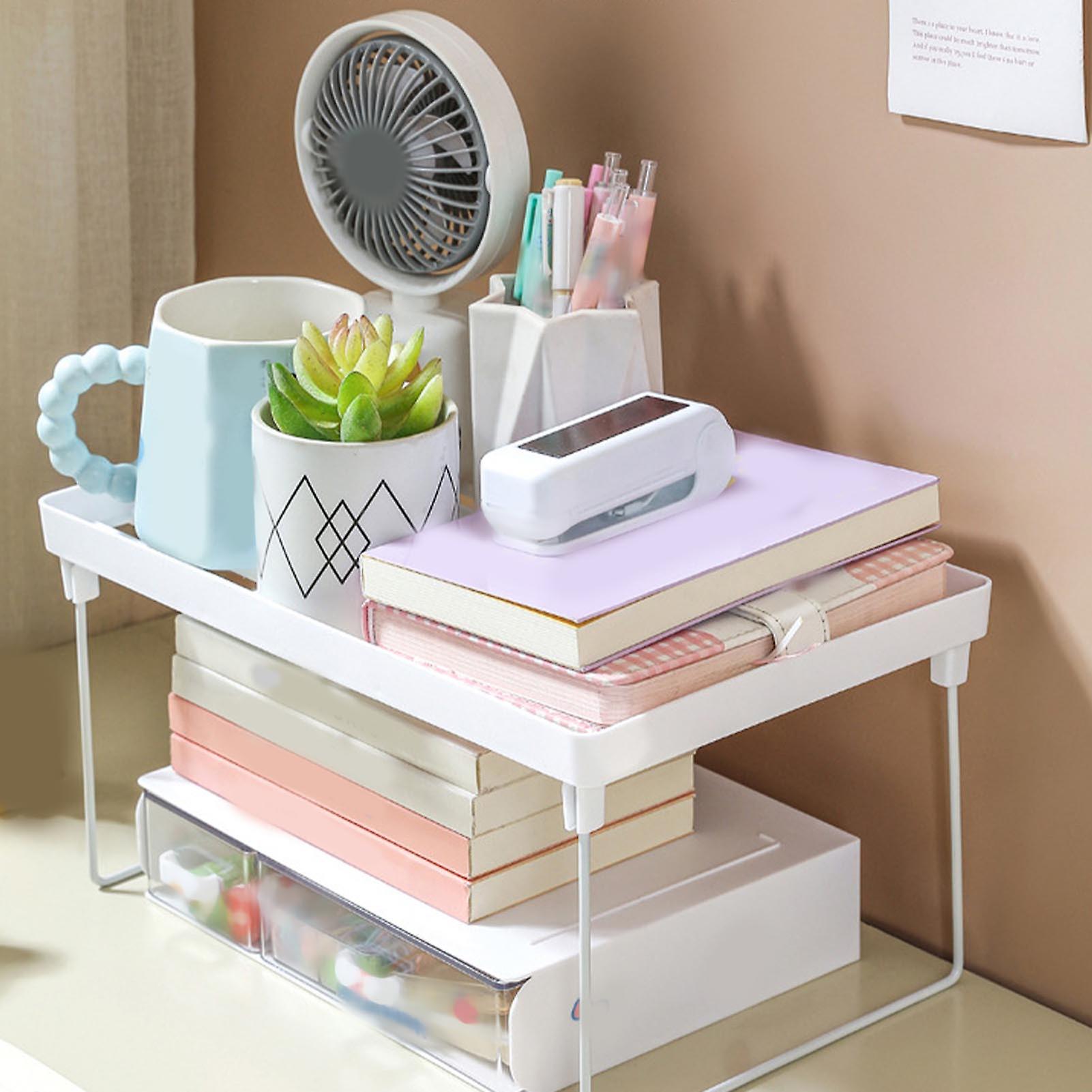 Kitchen Stacking Shelf Plastic and Metal Multifunctional Stackable ...