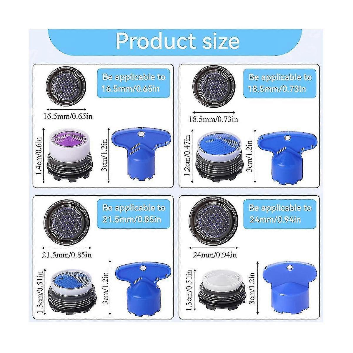20pcs Faucet Aerators, M16.5 .5 M21.5 M24 Faucet Cache Aerator Water ...