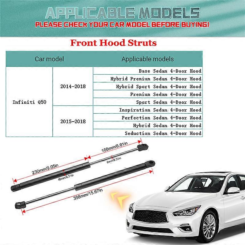 Support Struts For Infiniti Q50 2014 2015 2016 2017 2018 Replaceable ...