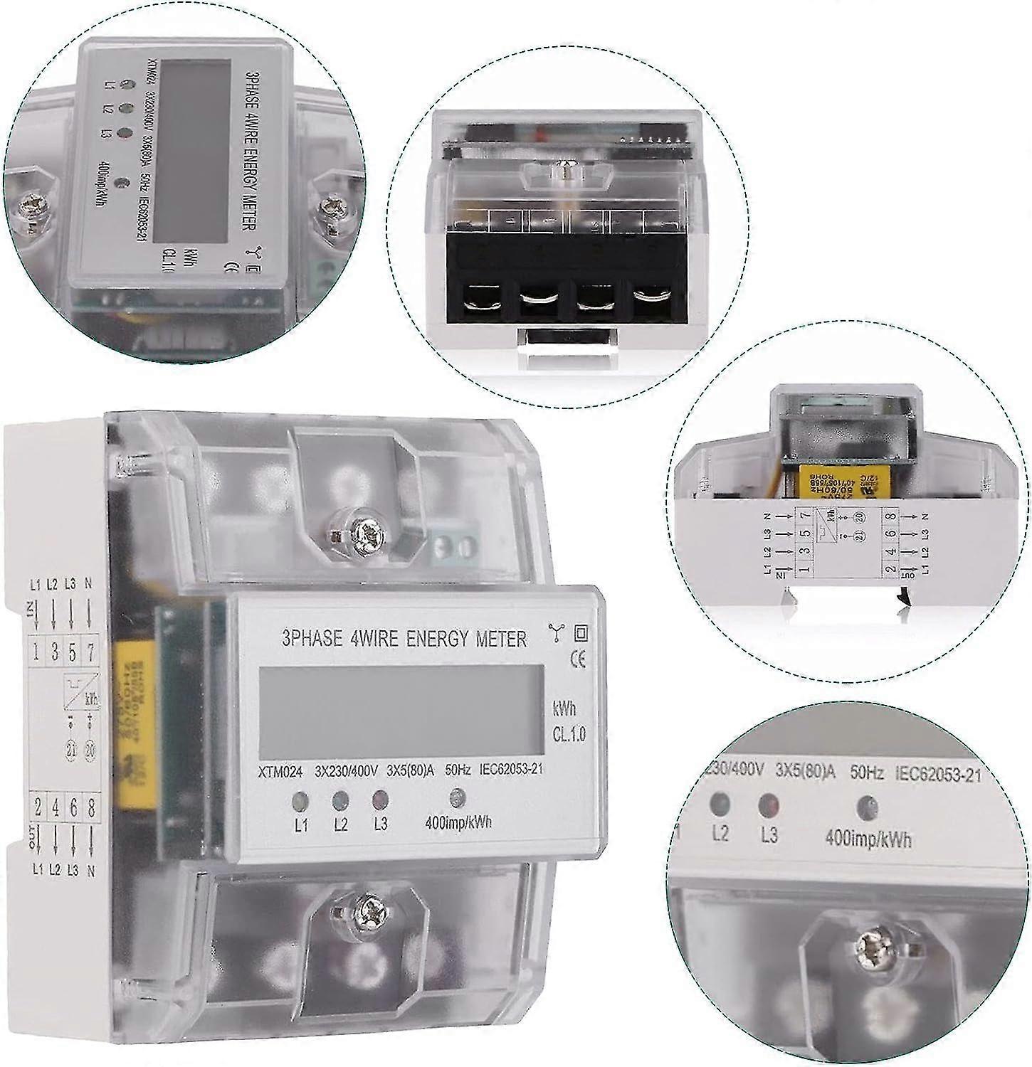 Three-Phase Meter Electricity Meter Calibrated Energy Meter Electrical ...