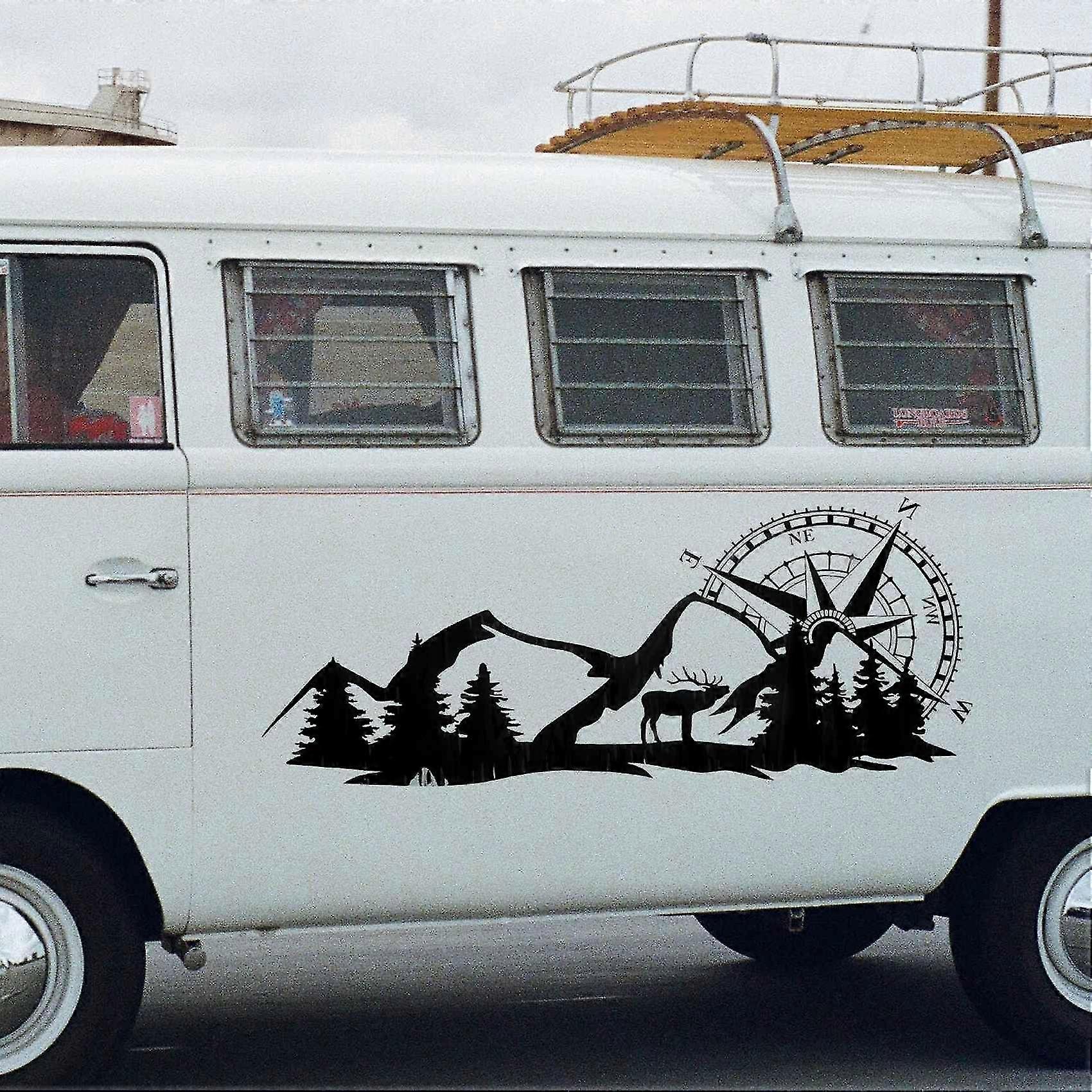 Rv Motorhome Universal Body Sticker Diy Compass Navigation Animal Decal ...
