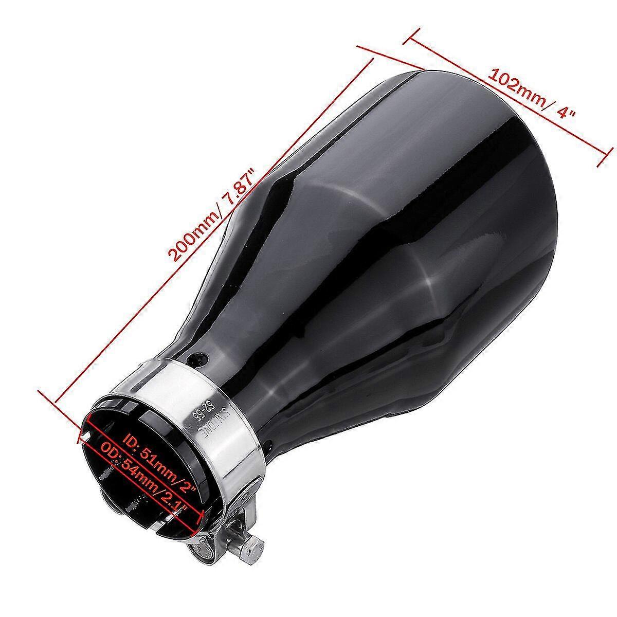 54Mm in 76mm 102mm out universal car exhaust pipe muffler tail pipe end ...