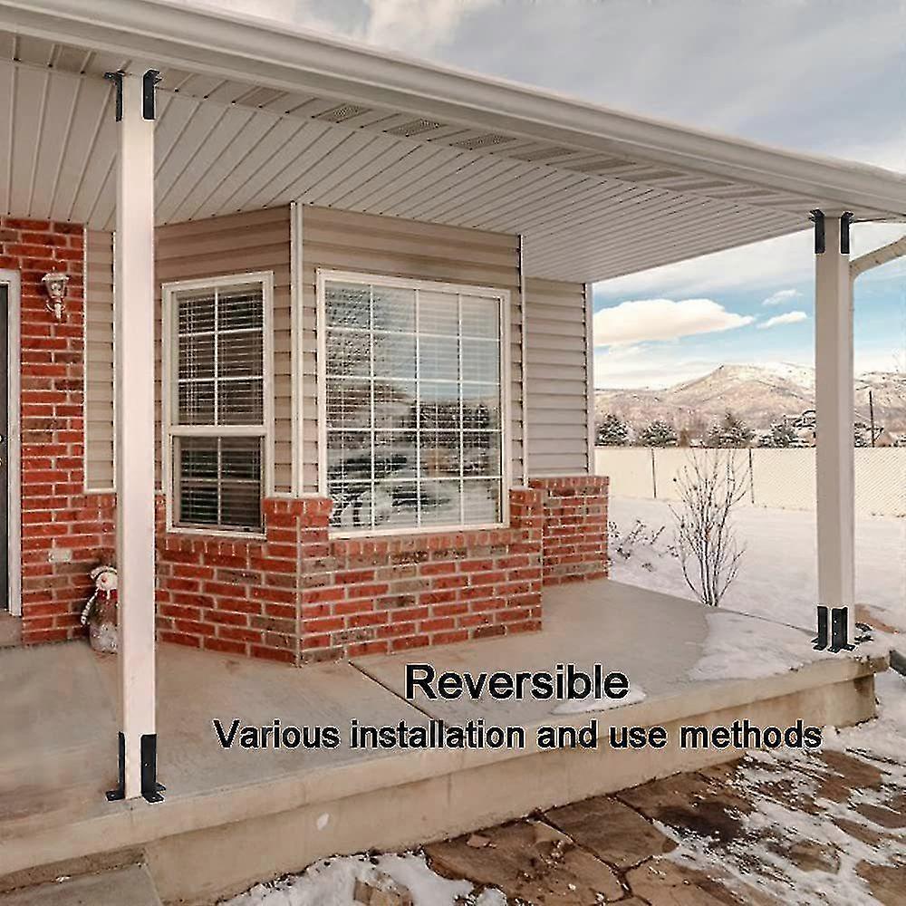 Adjustable Deck Post Brackets, Set of 4 Post Base Brackets, Pergola ...