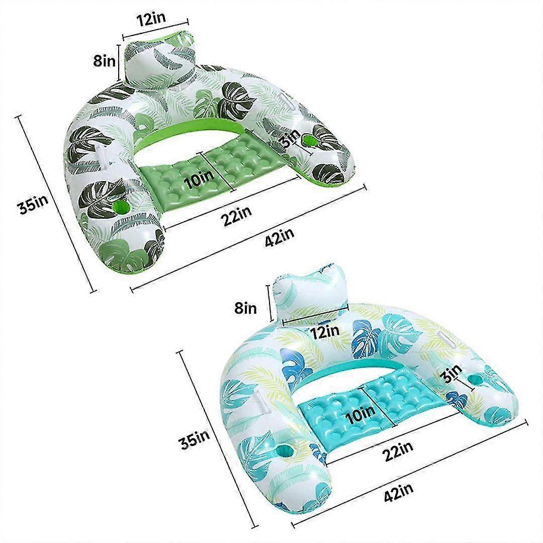Inflatable Pool Float Lounger, Comfortable Sling Seat, Back Rest, Cup ...