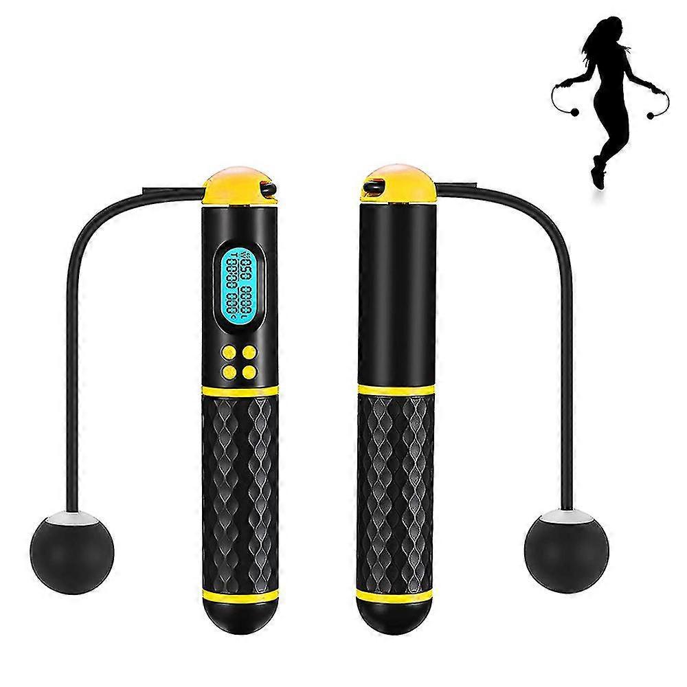Jump Rope, Digital Weighted Ropeless Skipping Rope, Adjustable | Fruugo UK