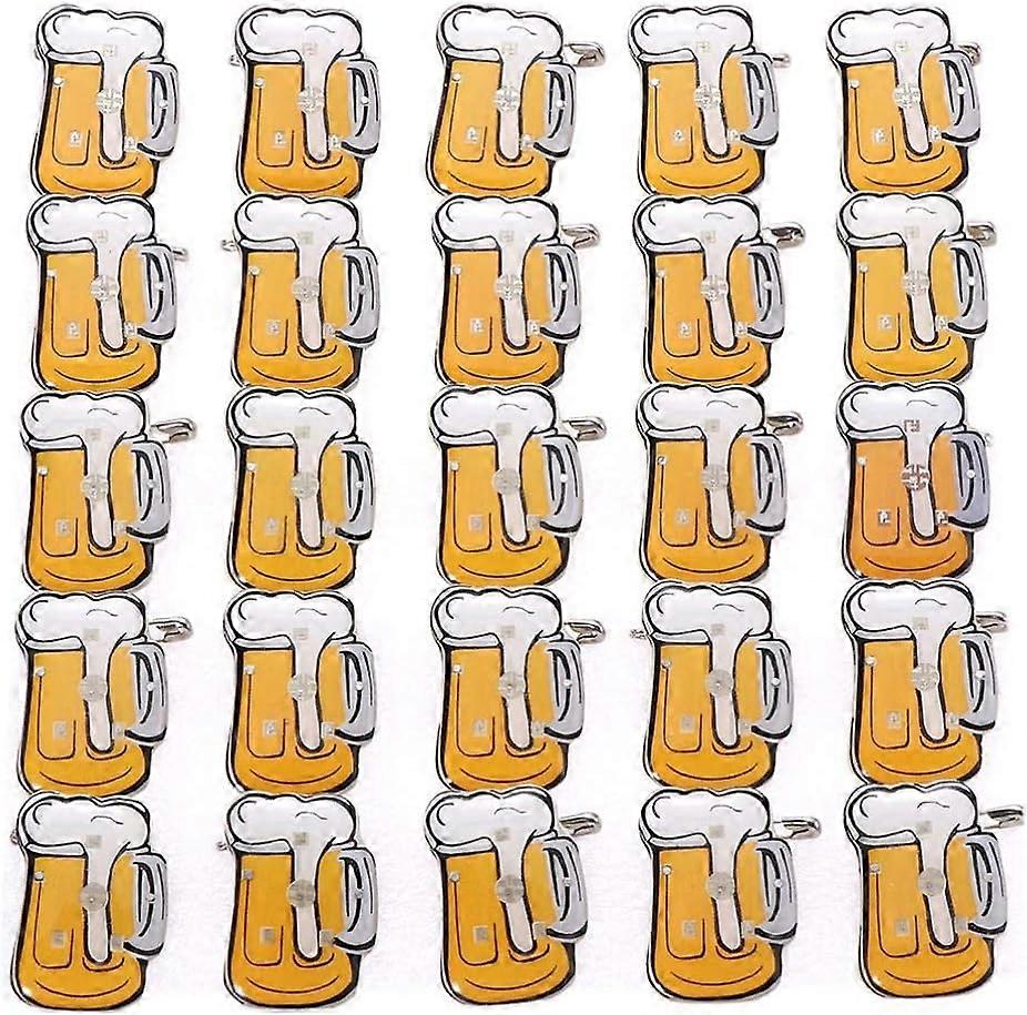 25 Pcs Beer Mug Brooch Pins LED Flashing Beer Brooch Pins for Wedding ...