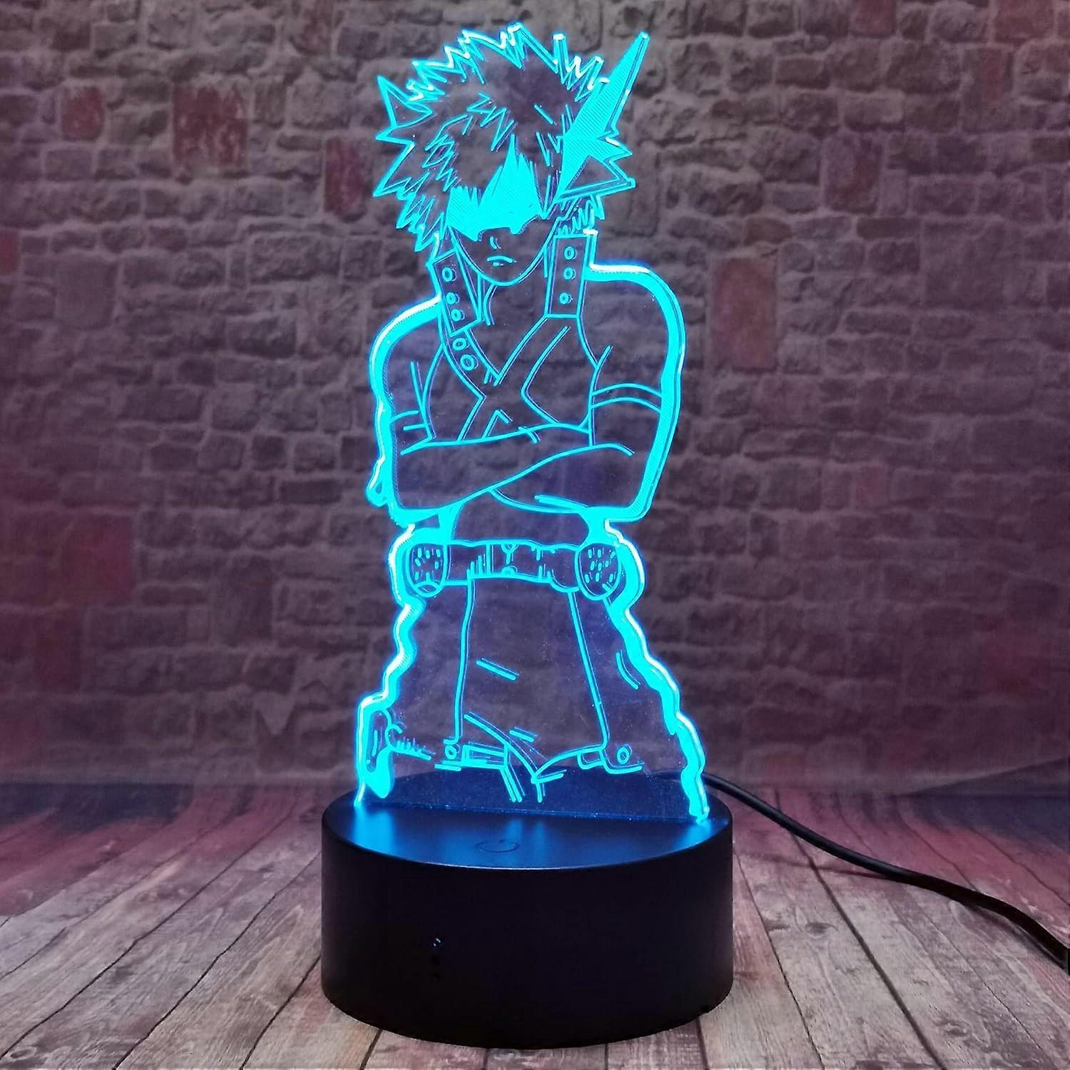 Katsuki Bakugo No Hero Lzuku Figurine - Cool 16 Color Change 3D LED ...