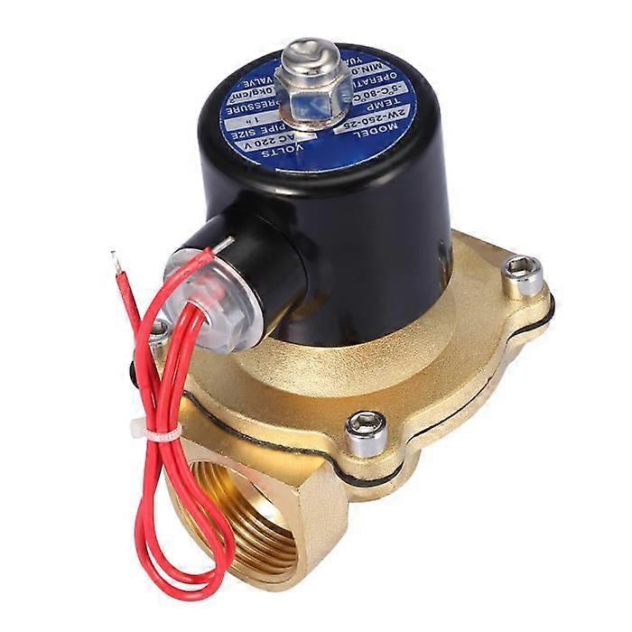 NC Solenoid Valve DN25 1' Normally Closed Two-way Brass Electric Solenoid Valve 220VAC | Fruugo UK