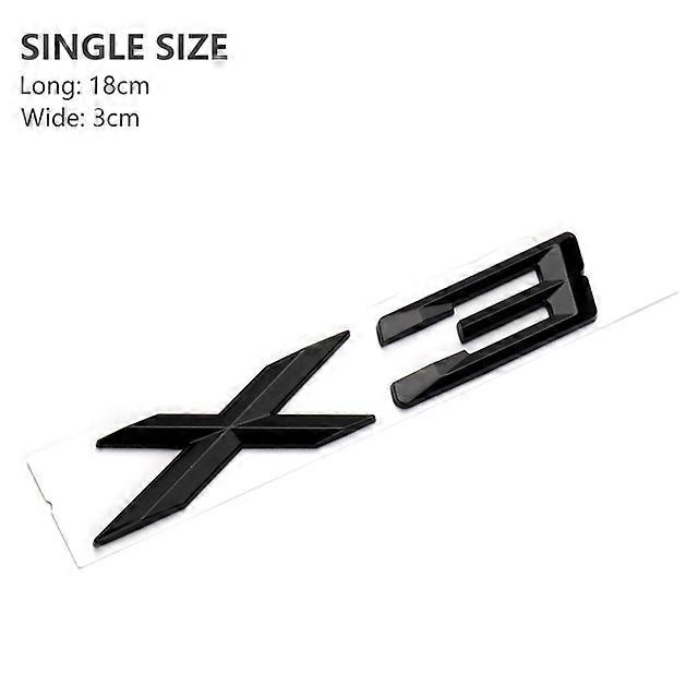 3D ABS Black Chrome Car Letters Rear Trunk Badge X3 Logo For BMW X3 F25 ...