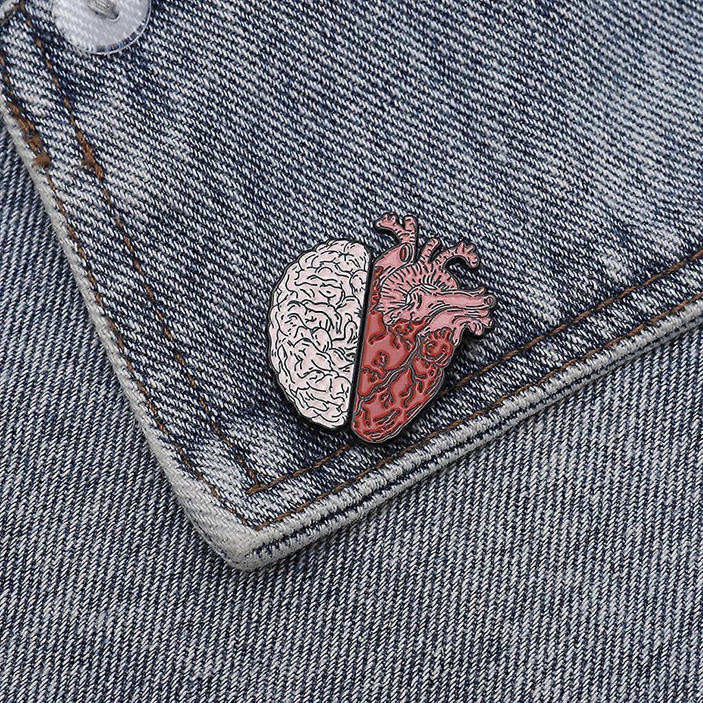 12 Pieces Anatomical Heart Enamel Brooch Scientific Heart Enamel Lapel ...