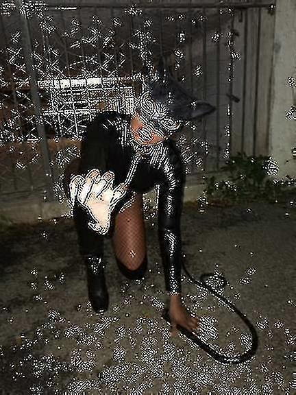 Woman Cat Selina Kyle Mask Bruce Wayne Costume Latex Fancy Adult ...