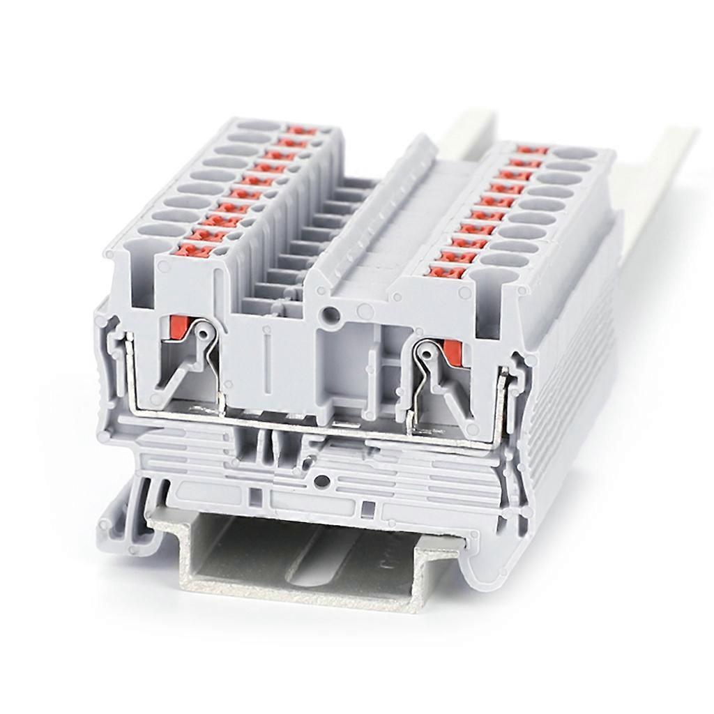 10pcs/set PT 2.5 Push-In Din Rail Mounted Terminal Blocks Spring ...