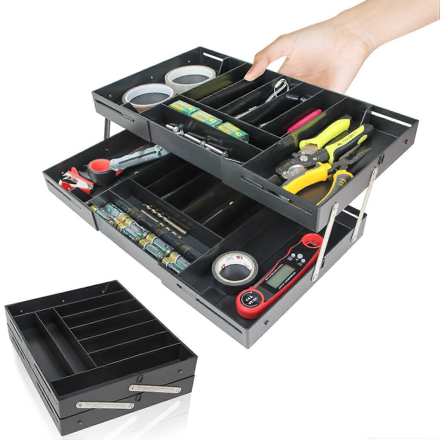 Foldable Storage Box for Vanity Jewelry Cosmetics Drawer Organizer ...