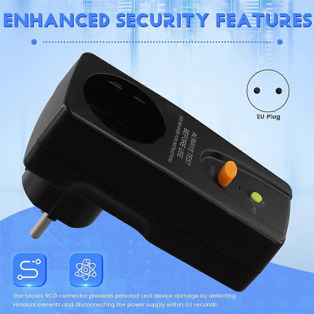 16A Gfci Leakage Protection Plug Home Circuit Breaker Cutout,EU Plug ...