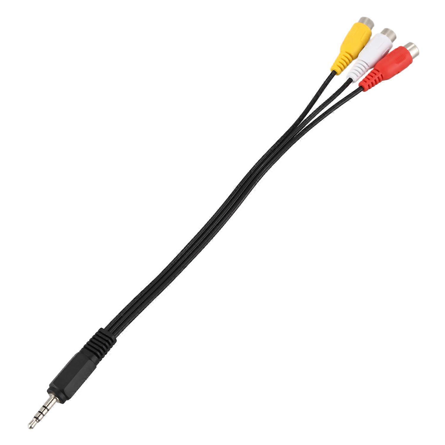 3.5mm Male Plug to 3 RCA Female Audio Video AV Cable 22cm | Fruugo UK