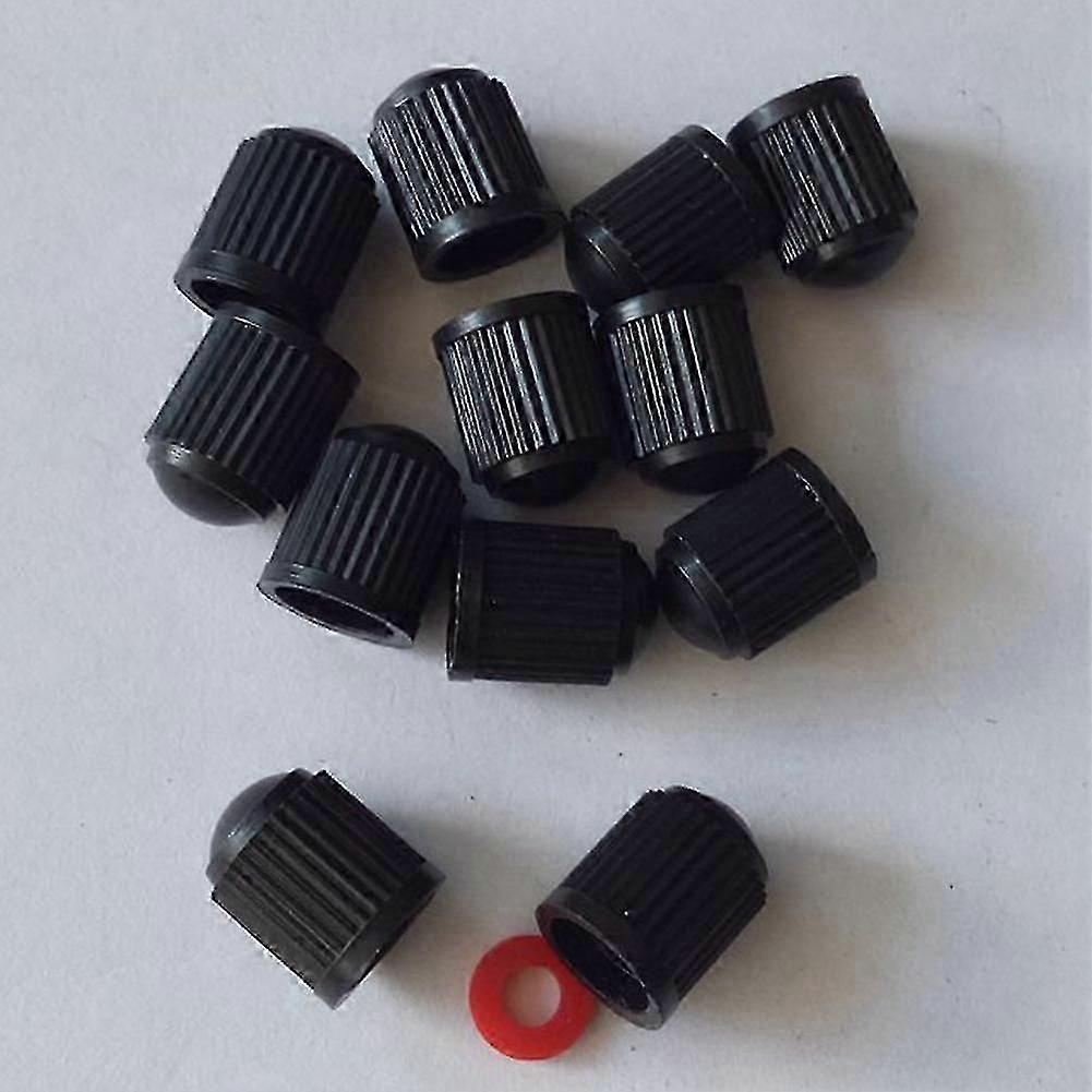 1000x Black Plastic Tire Valve Air Dust Cover Stem Caps Valve Cap Valve ...