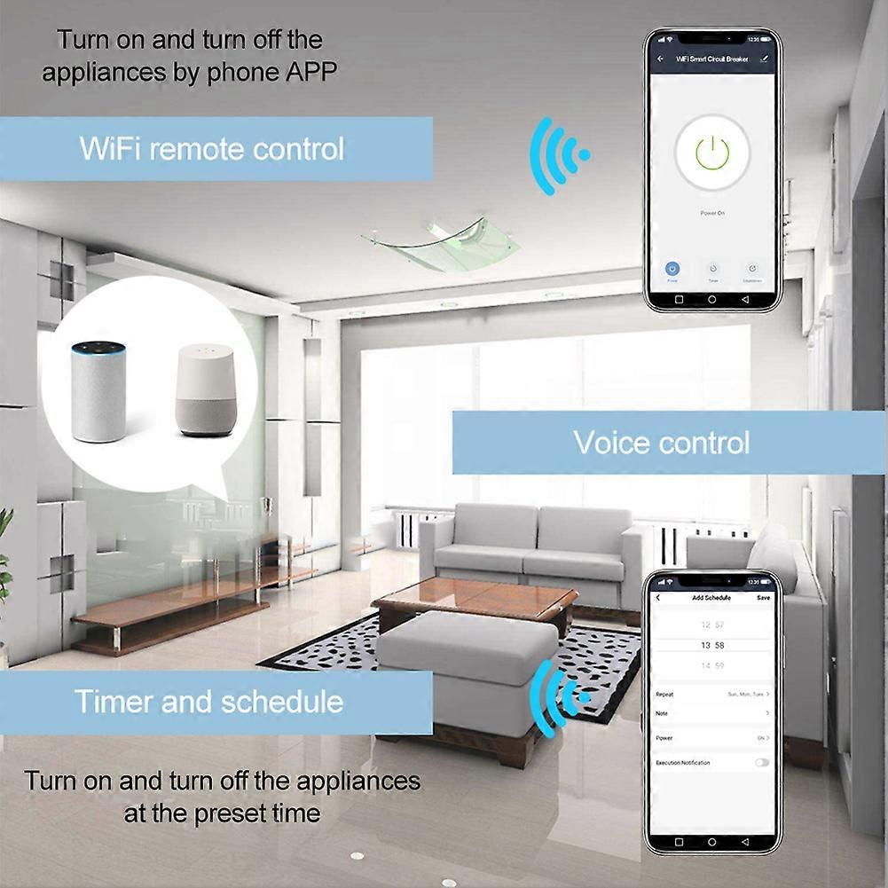 Three Phase 4P 380V 63A Tuya Smart WiFi Circuit Breaker Industrial ...