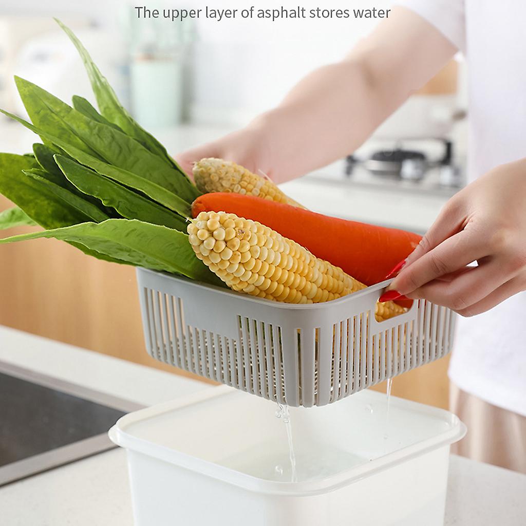 Double Layer Food Storage Container Kitchen Refrigerator Fresh-keeping ...