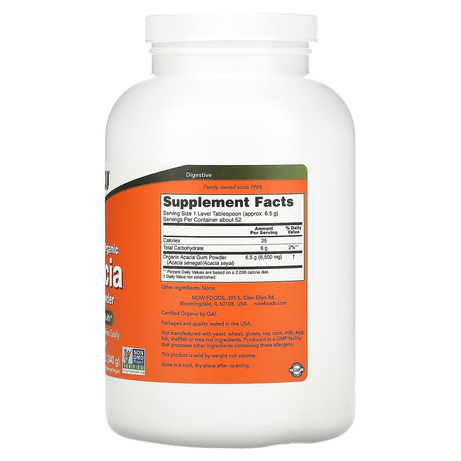NOW Foods, Organic Acacia Pure Powder, 12 oz (340 g) | Fruugo NZ