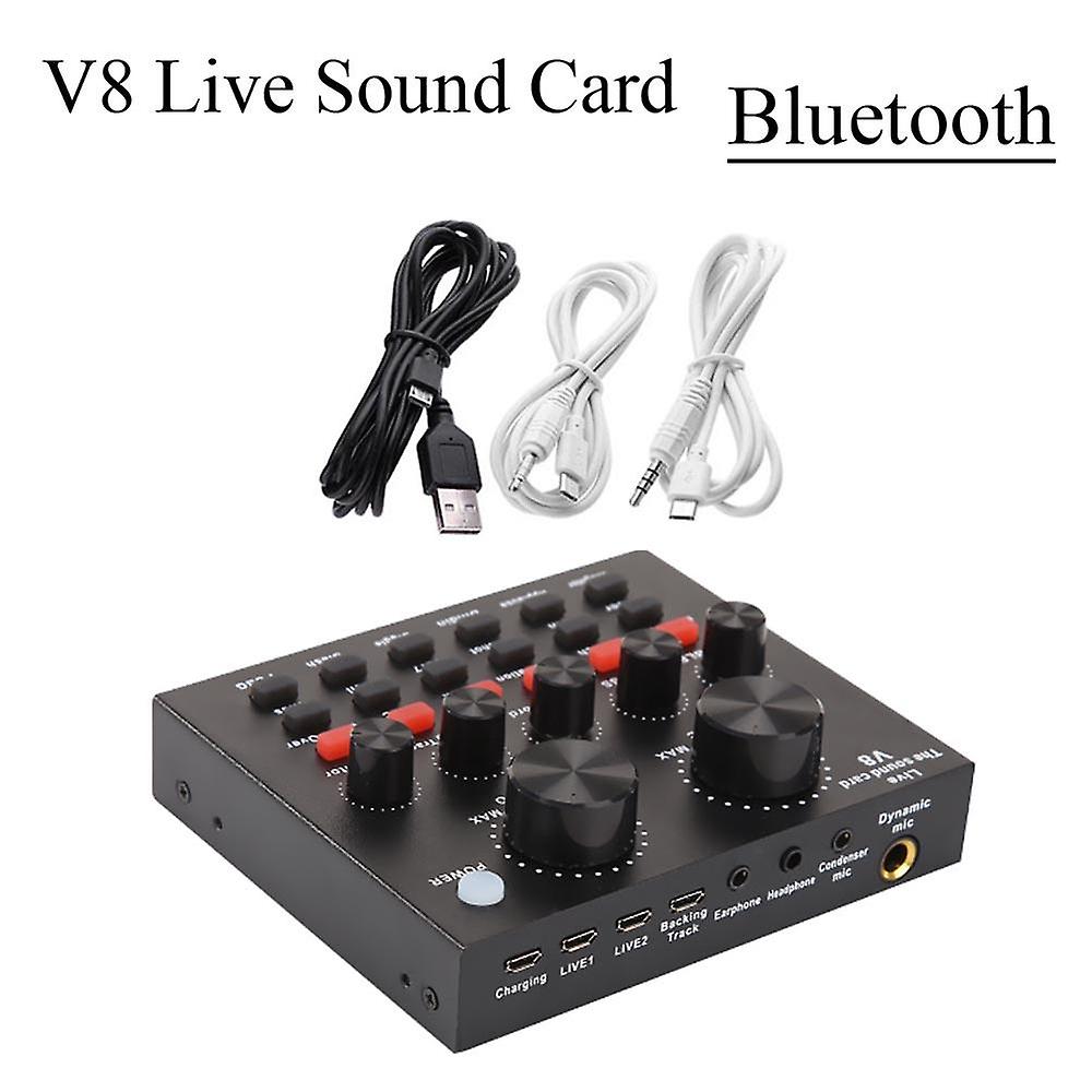 Live Sound Card V8 Audio External Usb Headset Microphone Live Broadcast ...