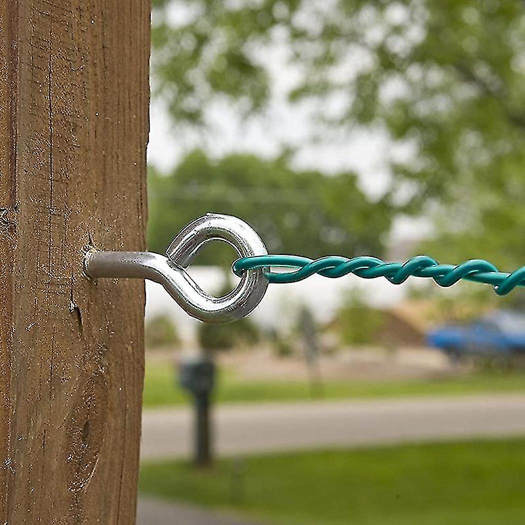 10 Pack Stainless Steel Eye Shape Screws Metal Hook Wood Terminal Ring ...