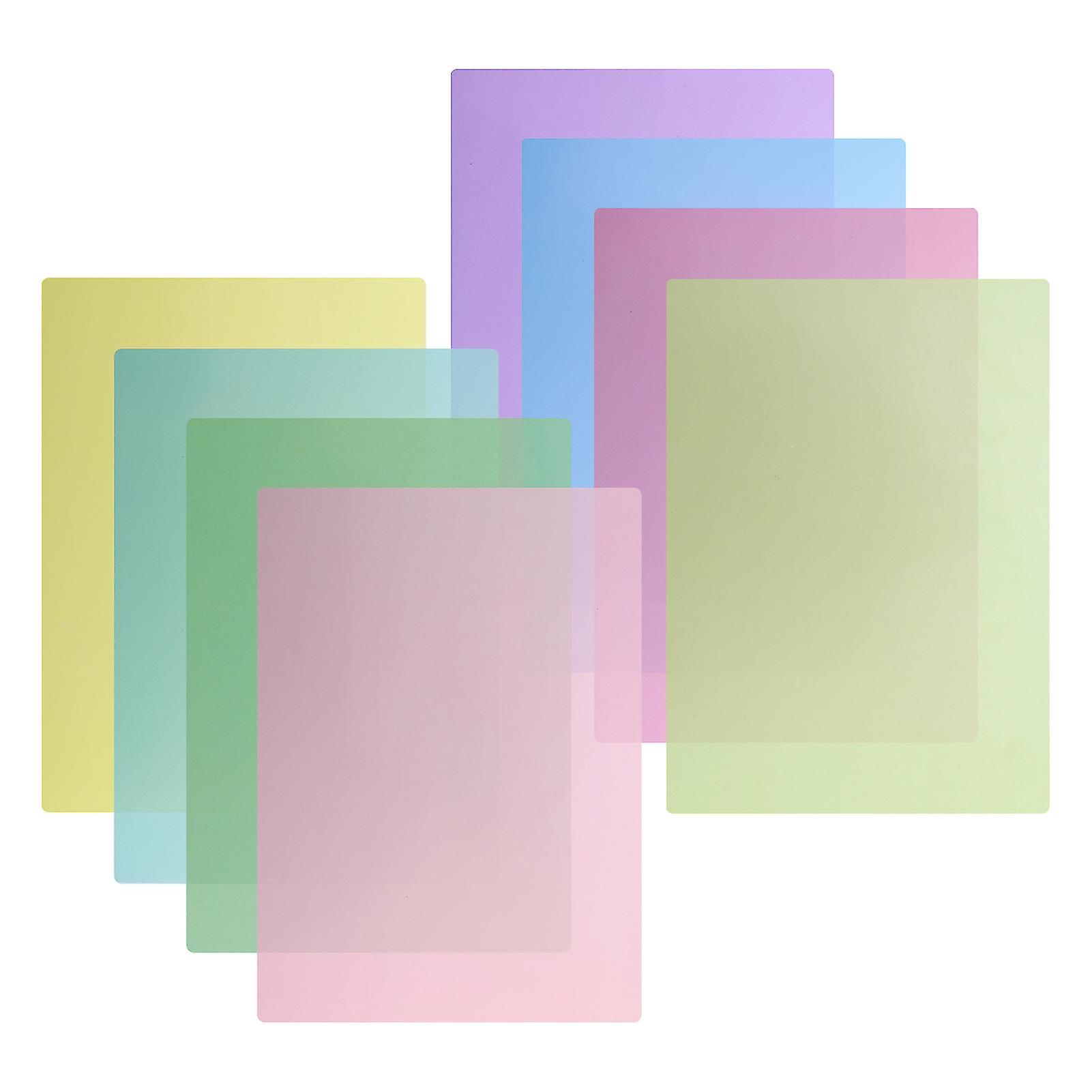 8pcs A4 Dyslexia Guided Aid School Children Colored Overlay Reduce ...