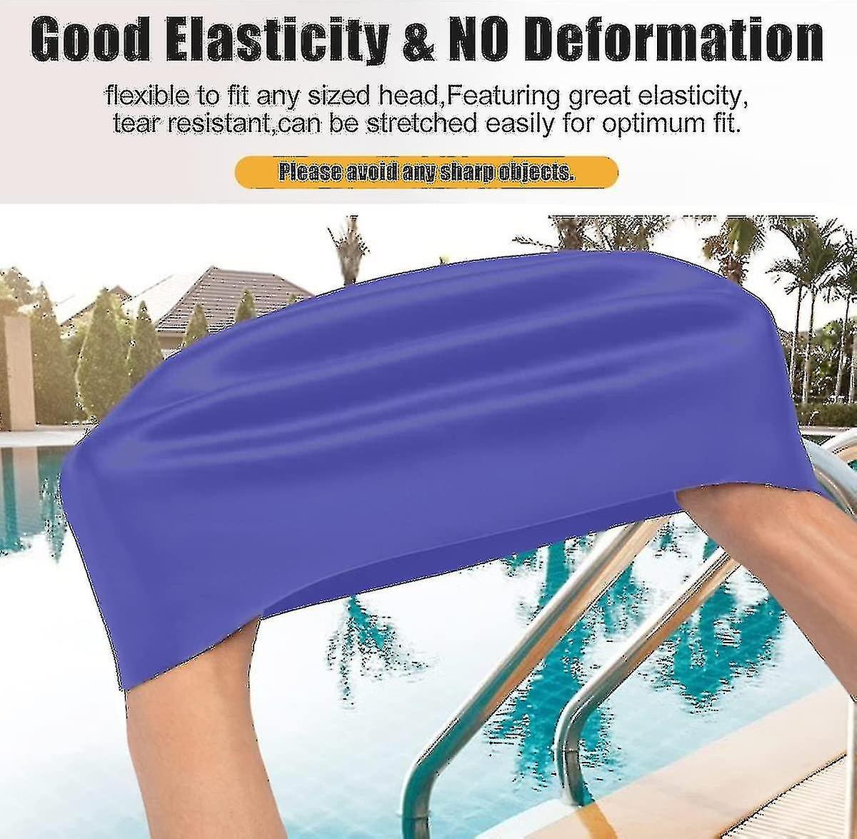 Extra Large Silicone Swim Cap For Long Hair Braids And Dreadlocks ...