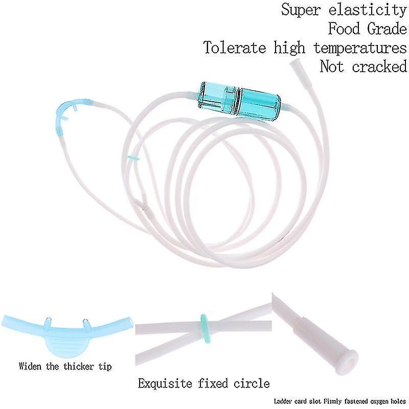 3-way T Straight Tube Oxygen Nasal Cannula Silicone Tube Concentrator ...