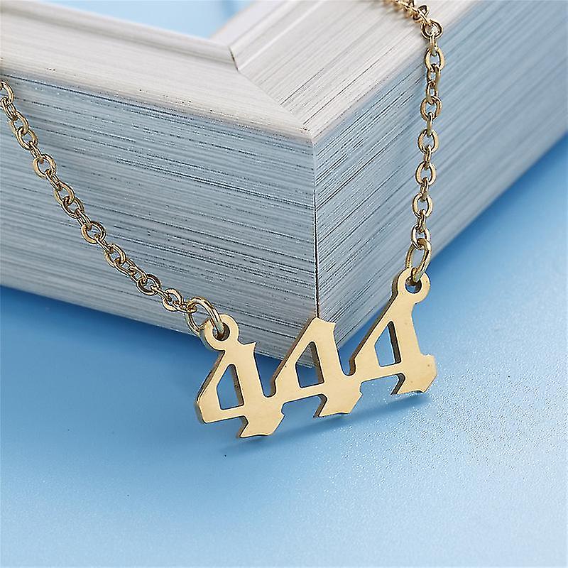 Stainless Steel Angel Number Necklace 111 222 333 444 555 666 777 888 ...