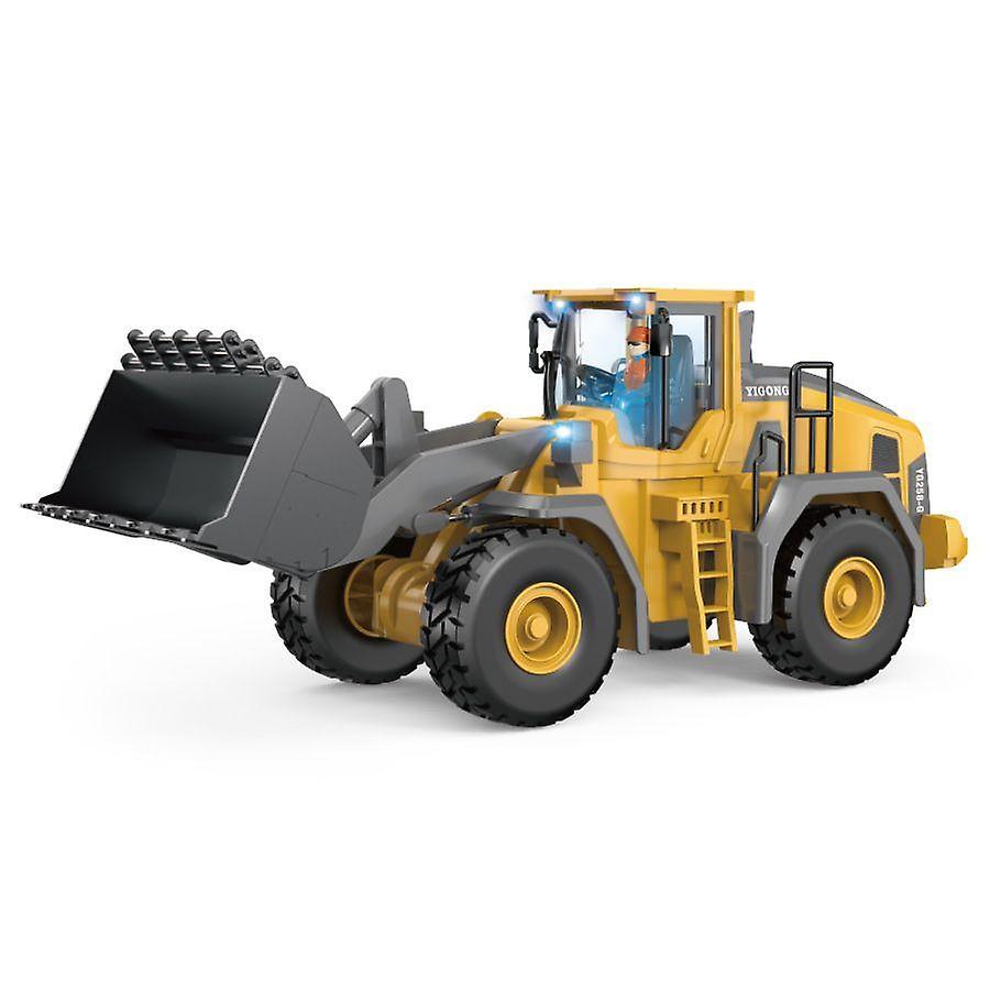 Remote Control Bulldozer 9Channel 2.4G RC Loader Toys Alloy Bucket ...