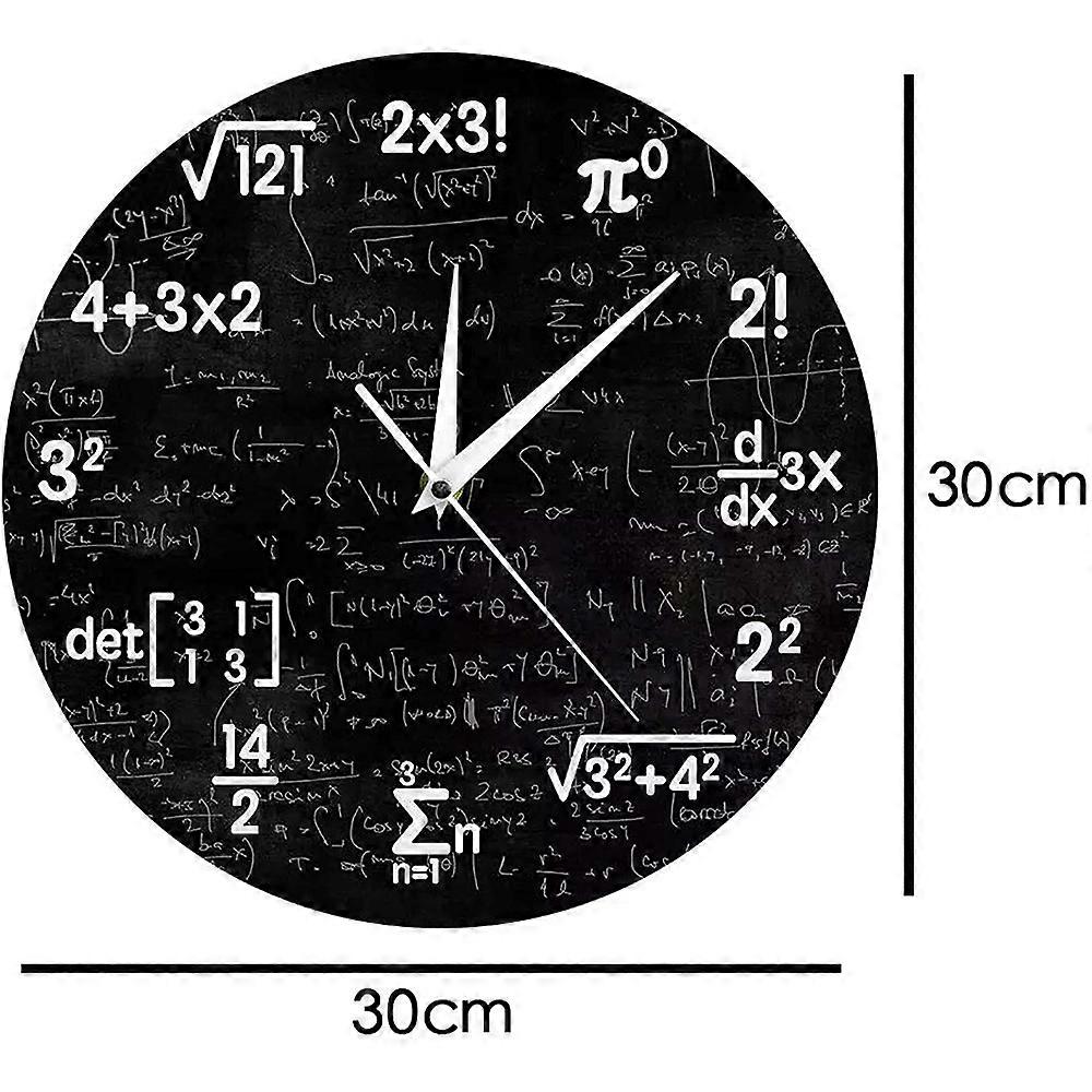 Math Wall Clock,Mathematics Clock,for Kids Math Formulas Icons Wall ...