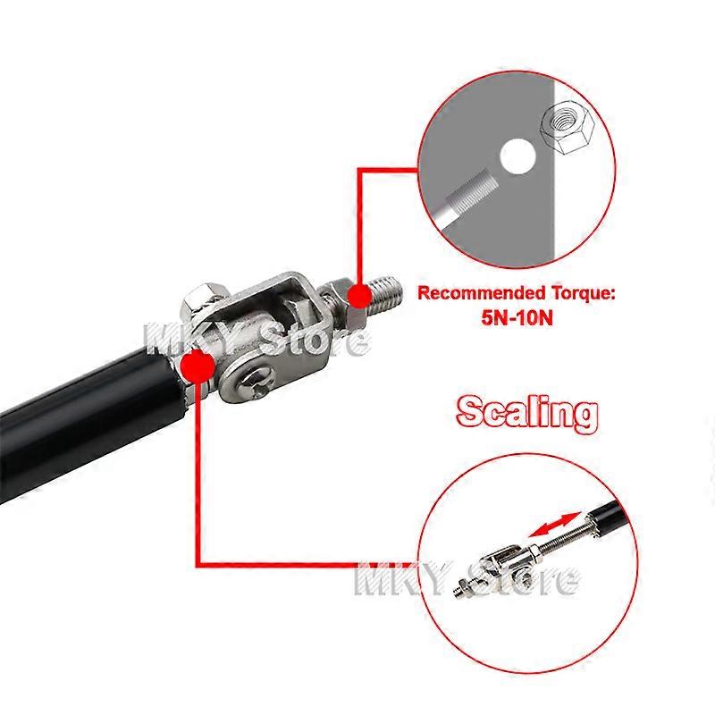 Universal 1 Pair Car Splitter Rods 75/100/150/200mm Racing Adjustable ...