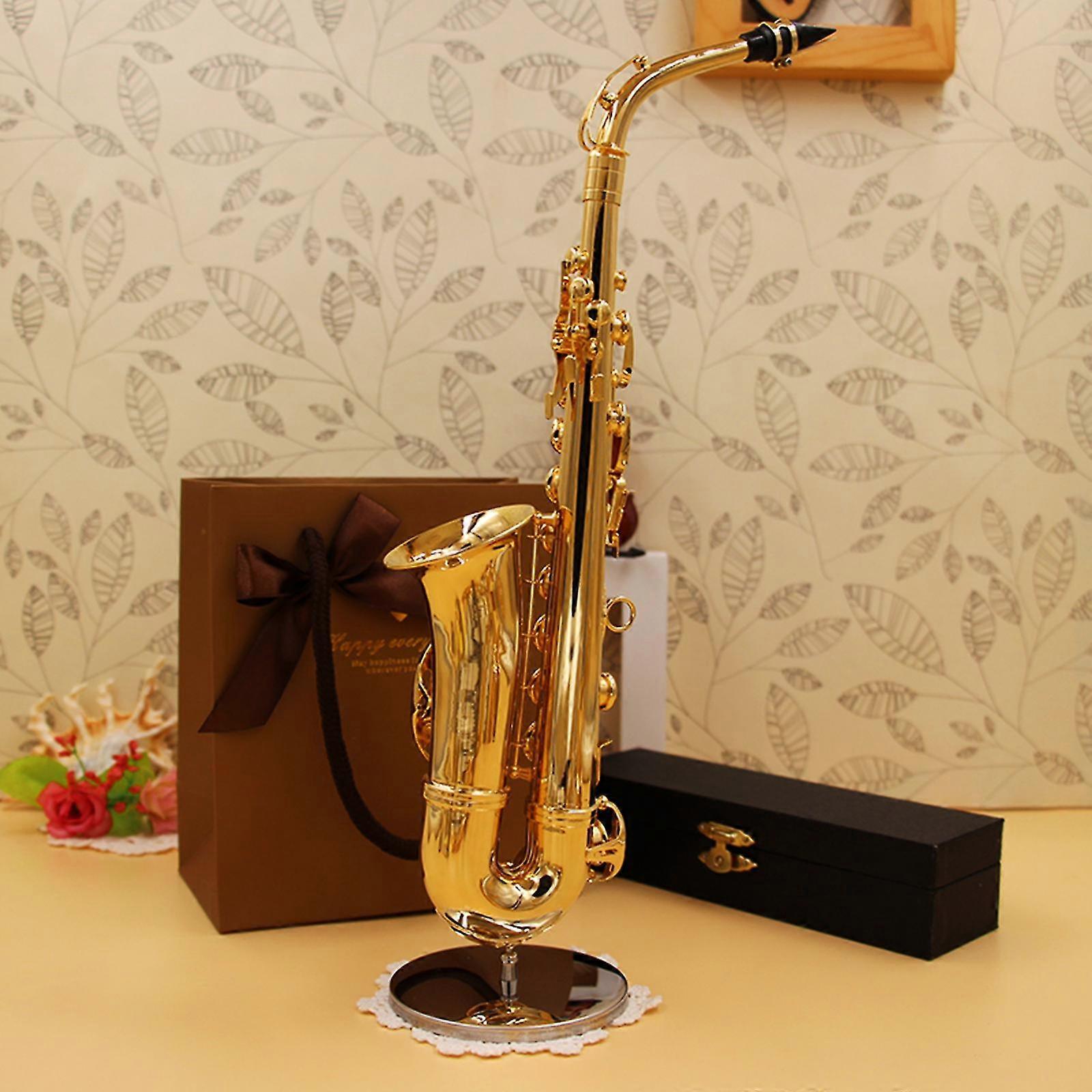 Mini Saxophone Model Miniature Sax Model Musical Decorative Ornaments ...