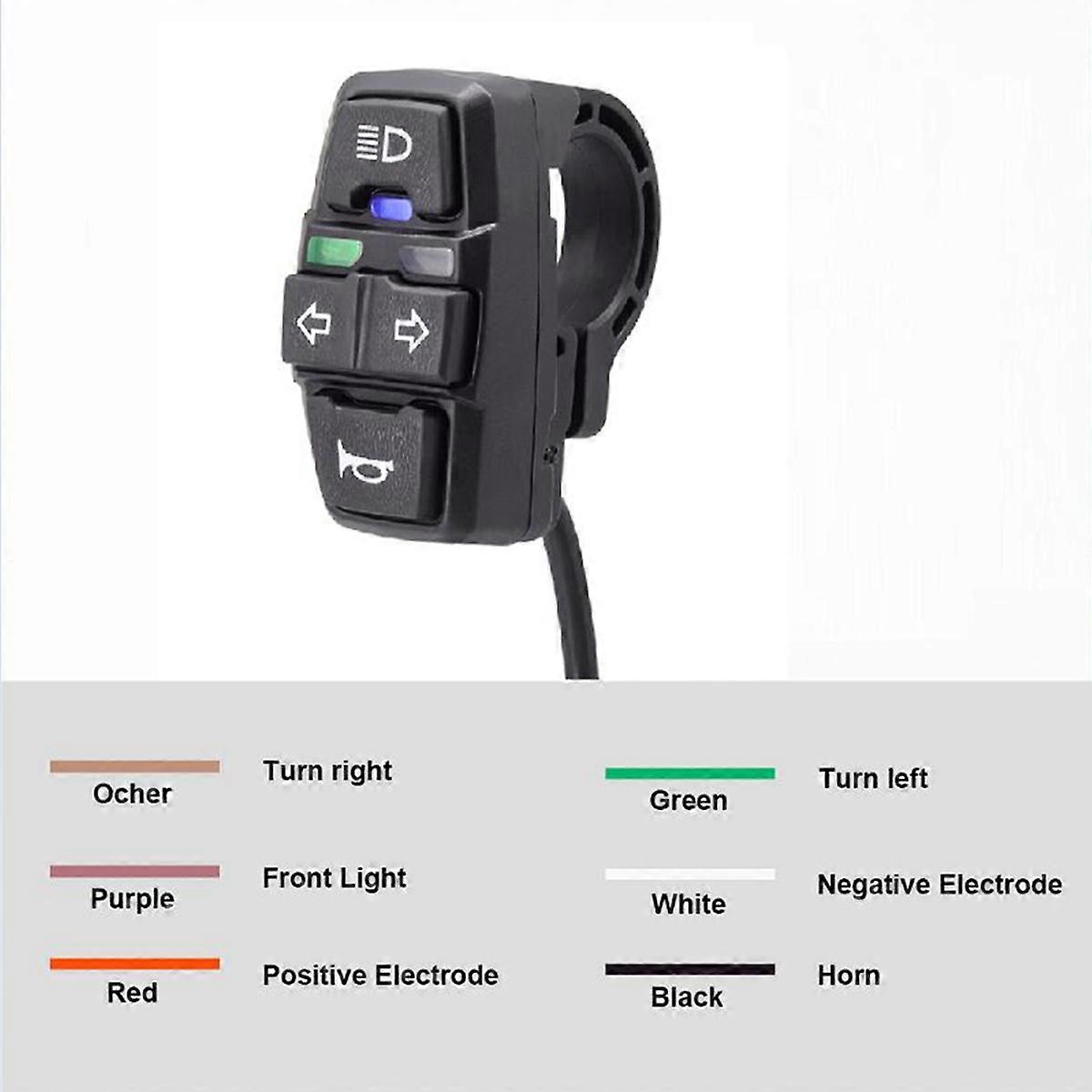 Ebike Light Switch+Horn and Turning Light Switch Electric Bicycle ...
