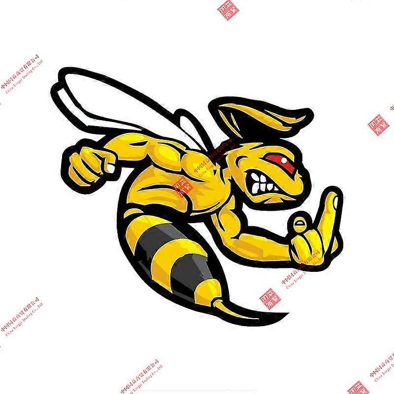 High Quality Cartoon Strong Angry Bee Bumblebee Helmet Sticker ...