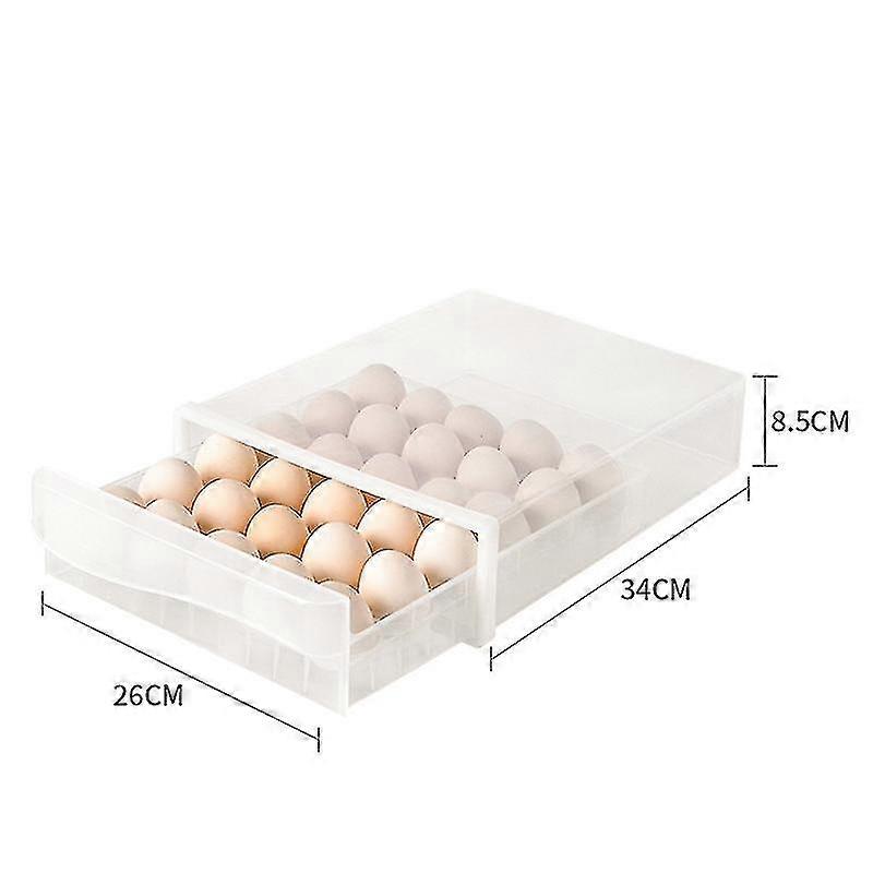 30/60 Grids Eggs Storage Box Refrigerator Storage Box Household Drawer ...