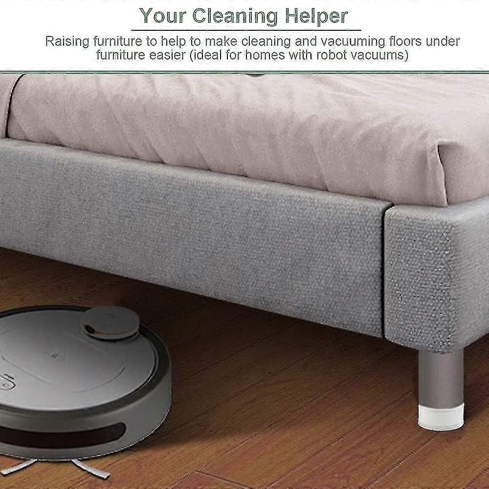 4pcs Lift Furniture Risers 6 Cm Diameter White Furniture Feet Carbon ...