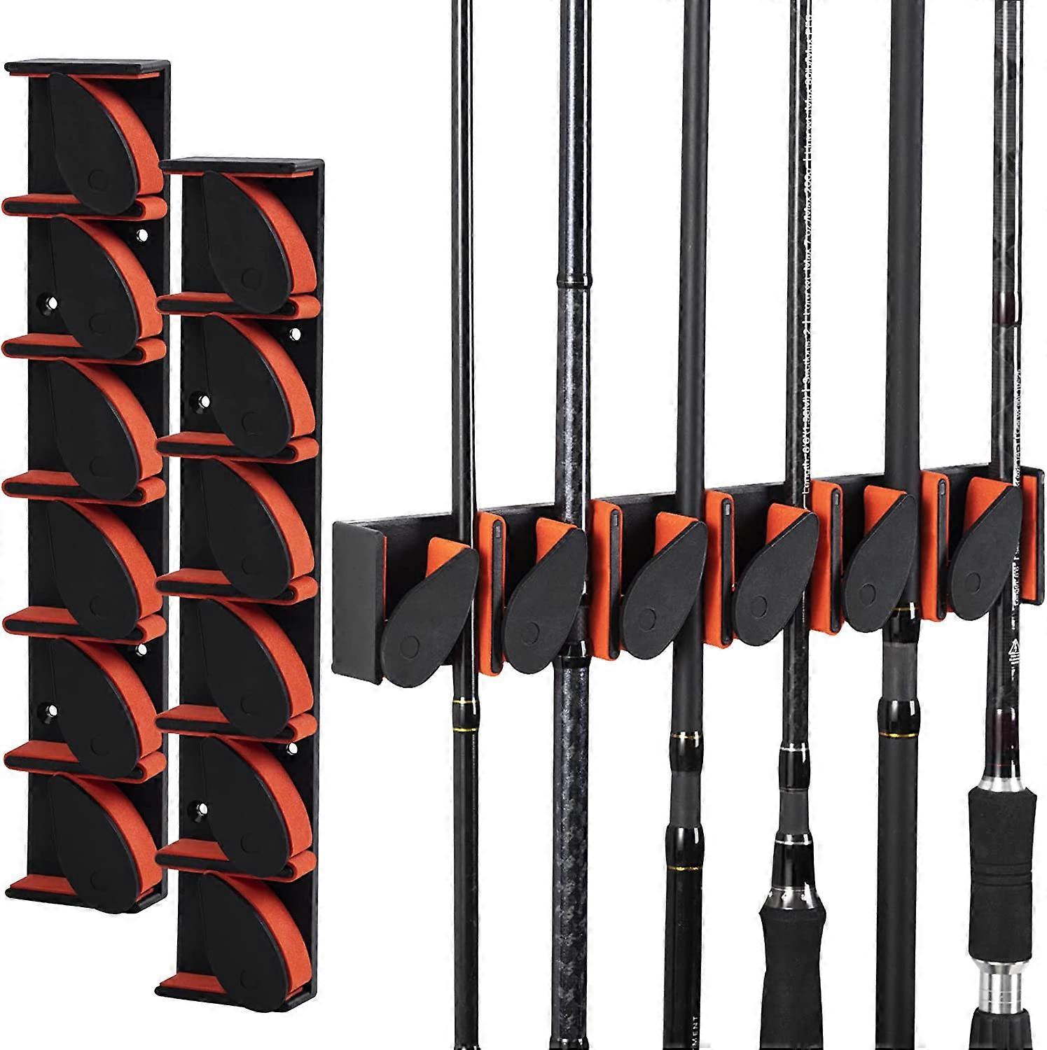 Wall Mounted Fishing Rod Rack,Vertical Fishing Rod Holder | Fruugo UK