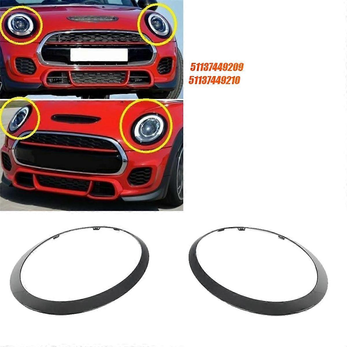 1Pair Front Headlight Trim Ring 51137449209 51137449210 for F55 F56 F57 ...