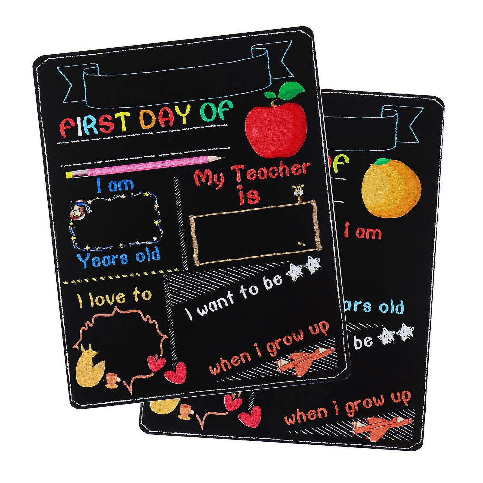 NUOBESTY Double Sided Chalkboard Student Message Chalkboard Color ...