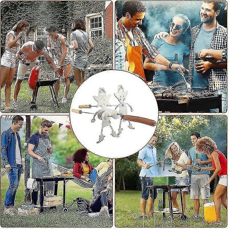 Funny Stainless Steel Bbq Fork, Funny Bbq Fork, Marshmallow Grill Stick With Wooden Handle ...