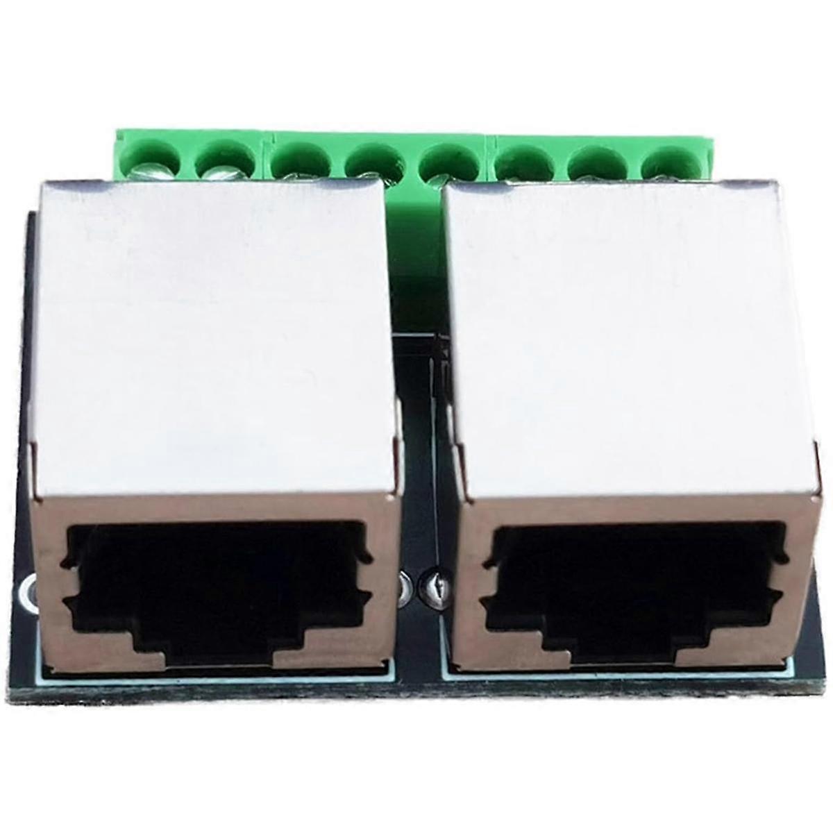 4PCS RJ45 Ethernet Dual Female Terminal Breakout Board,3.5mm Pitch ...