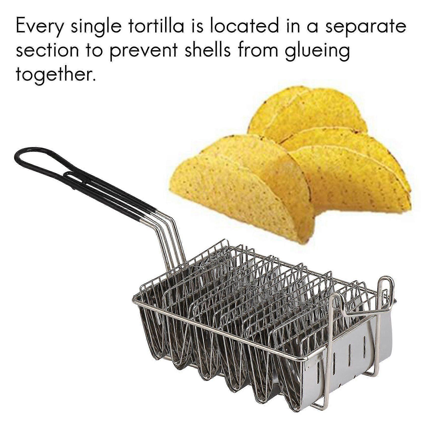 Taco Fryer Basket, Taco Shell Fryer, Holds 6 Shells Deep Fryer Taco ...